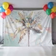 Summer Beach Palm Backdrop for Photography, Vintage Abstract Coastal ...