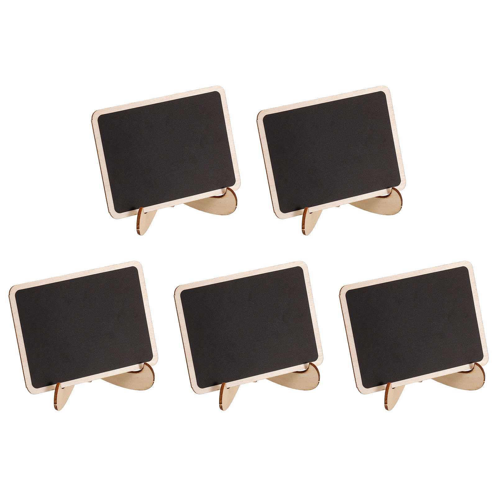 Mini Chalkboard Signs Small Blackboard Labels with Stand Wooden Square ...
