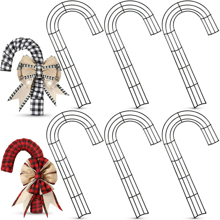 Metal Frames Candy Cane Wreath FSSTAM Candy Cane Metal Wire Wreath