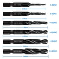 6 Packs Combination Drill & Taps Bit Set, Screw Tapping in SAE Size 6 ...