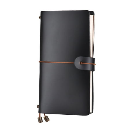 Refillable Leather Journal Travel Notebook Diary Business Notepad Card ...