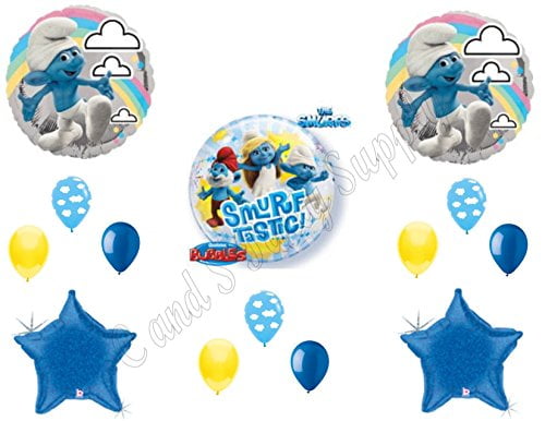 Smurf Smurfette Movie Bubble Birthday Party Balloons Decorations ...