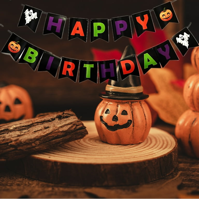 Halloween Happy Birthday Banner Free Custom Printable Birthday Banner