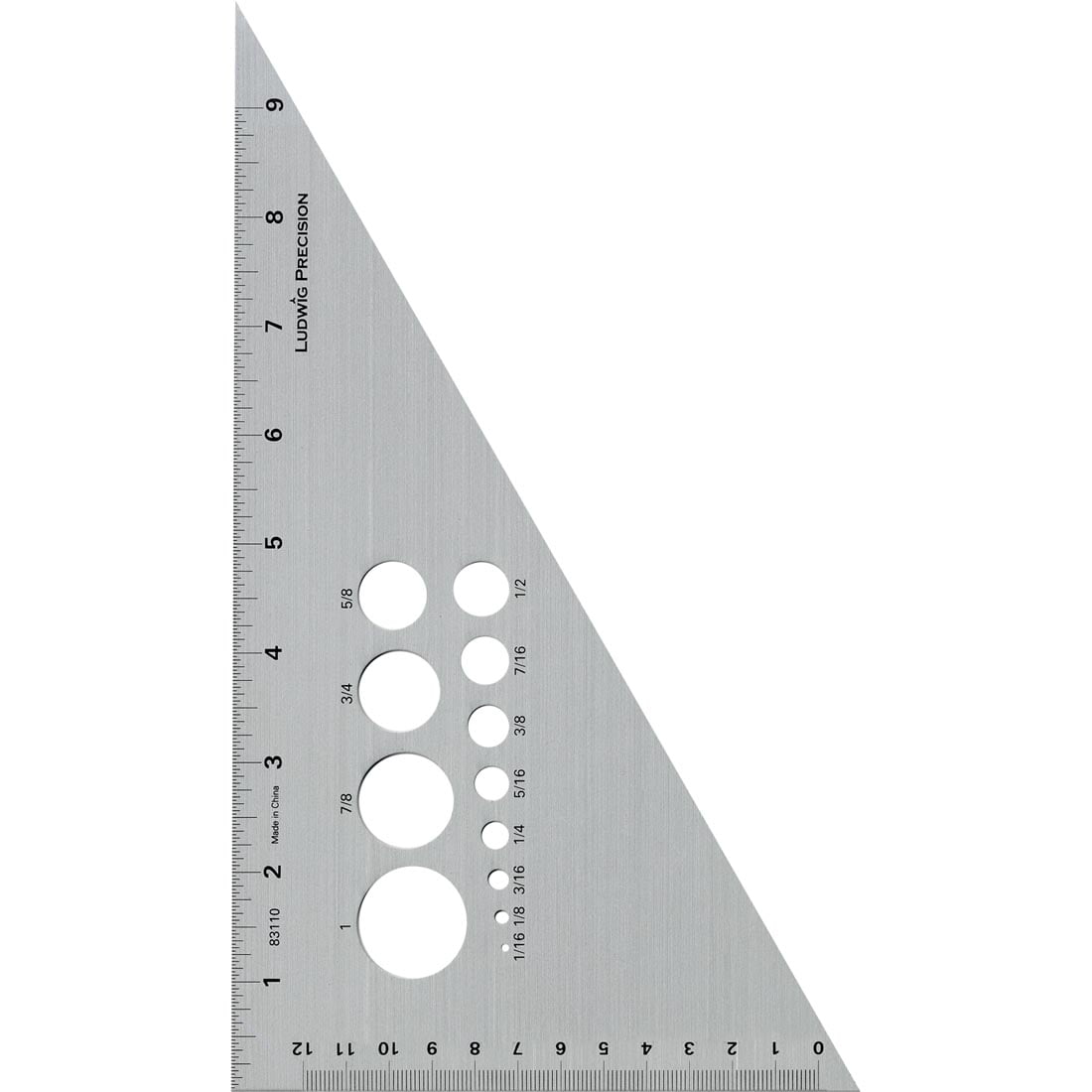 Ludwig Precision Calibrated Aluminum Triangle 30/60/90 Degrees ...