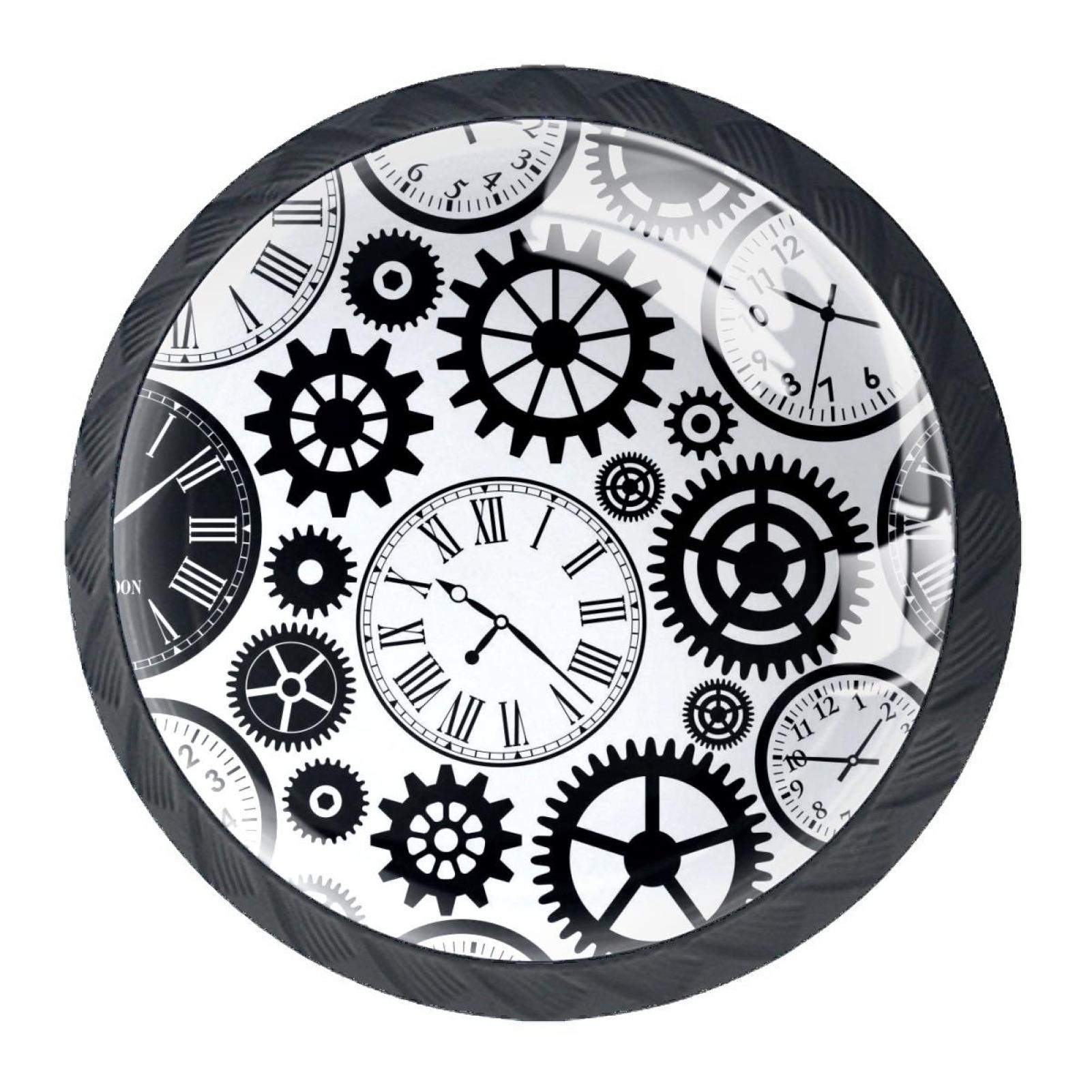 4 Pcs Vintage Clocks Knobs for Kitchen Cabinet Cupboard Dresser ...