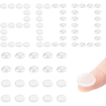 TSV 100 Pcs Clear Silicone Cabinet Bumpers: Noise Protecting, Self ...