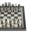 The Novogratz 14" x 4" Silver Aluminum Chess Game Set, 1-Piece ...