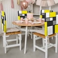 8 Pack Modern Color Blocks Chair Back Covers Gray Yellow White ...