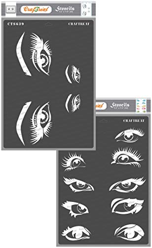 CrafTreat Eye Stencils for Painting on Wood - Beautiful Eyes and ...
