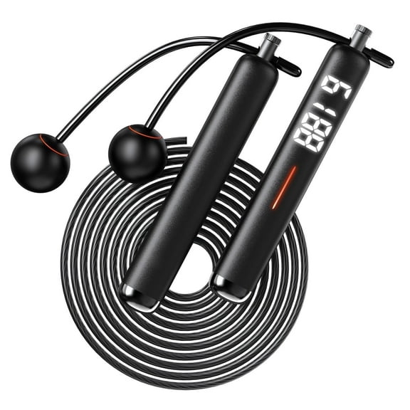 Indoor Speed Jump Rope with Small PVC Handles for Cardio Fitness, Teens ...