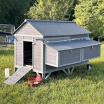 COZIWOW 107'' Large Wooden Chicken Coop Backyard Hen House with Cover ...