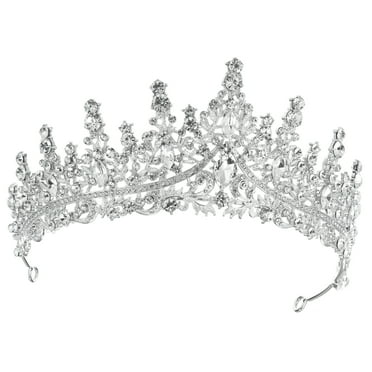 Women Faux Crystal Queen Crowns Tiara Rhinestone Tiaras Bride Party ...