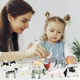 Tcwhniev 12Pcs Small Farm Animal Figurines, Plastic Educational Farm ...