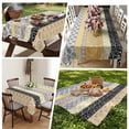 Boho Colorful Ethnic Art Stripe Table Cloth 60x84in, Waterproof ...