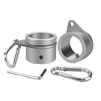 FIASON 2 Pack Flag Pole Rings,Black Aluminum Alloy Flagpole Rings 360 ...