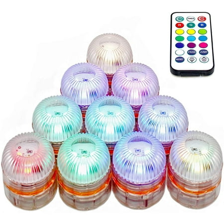 1.4" Mini Submersible LED Lights (10-Pack), Small Underwater Lights ...