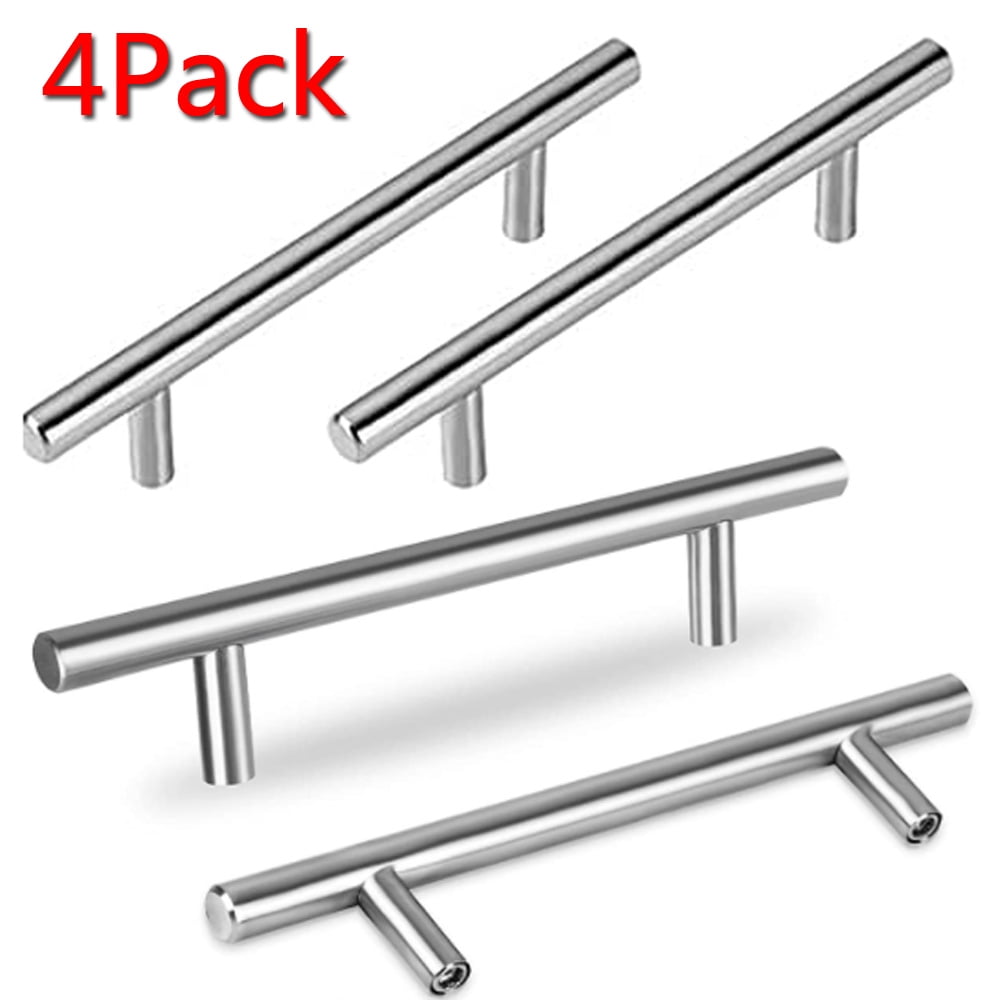 4Pack Brushed Nickel Cabinet Pulls Kitchen Cabinet Handles, 3inch Hole ...