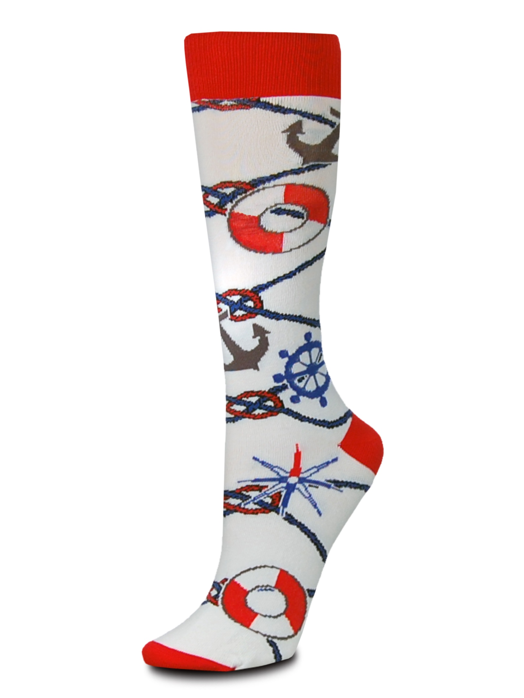 Anchors Aweigh White Medium Socks - Walmart.com