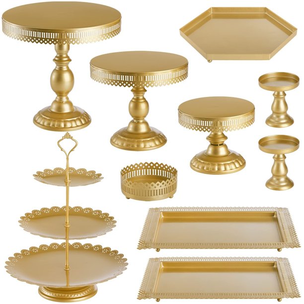 Juego de 10 soportes para tartas, juego de soporte de metal para ...