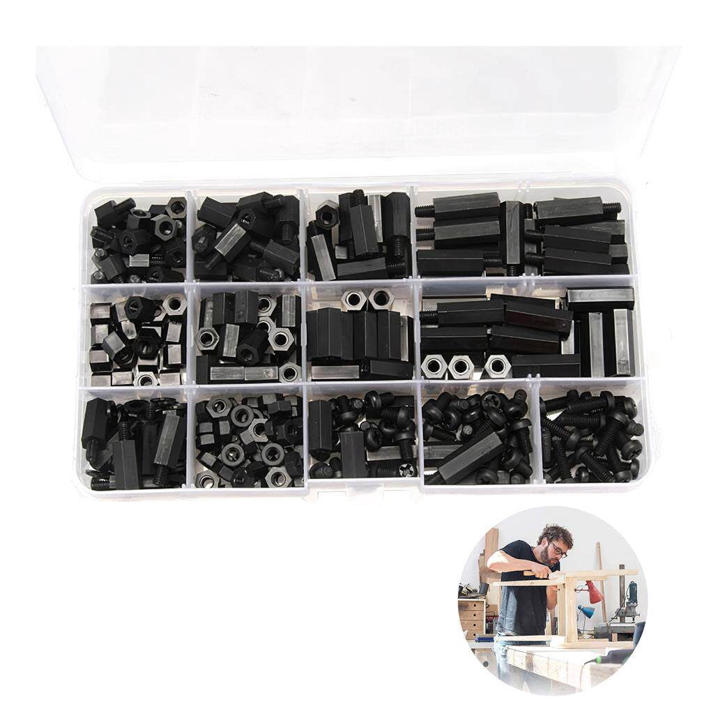 320pcs M3 Stud Kit Black Flight Controller Stack Construction Standoff ...