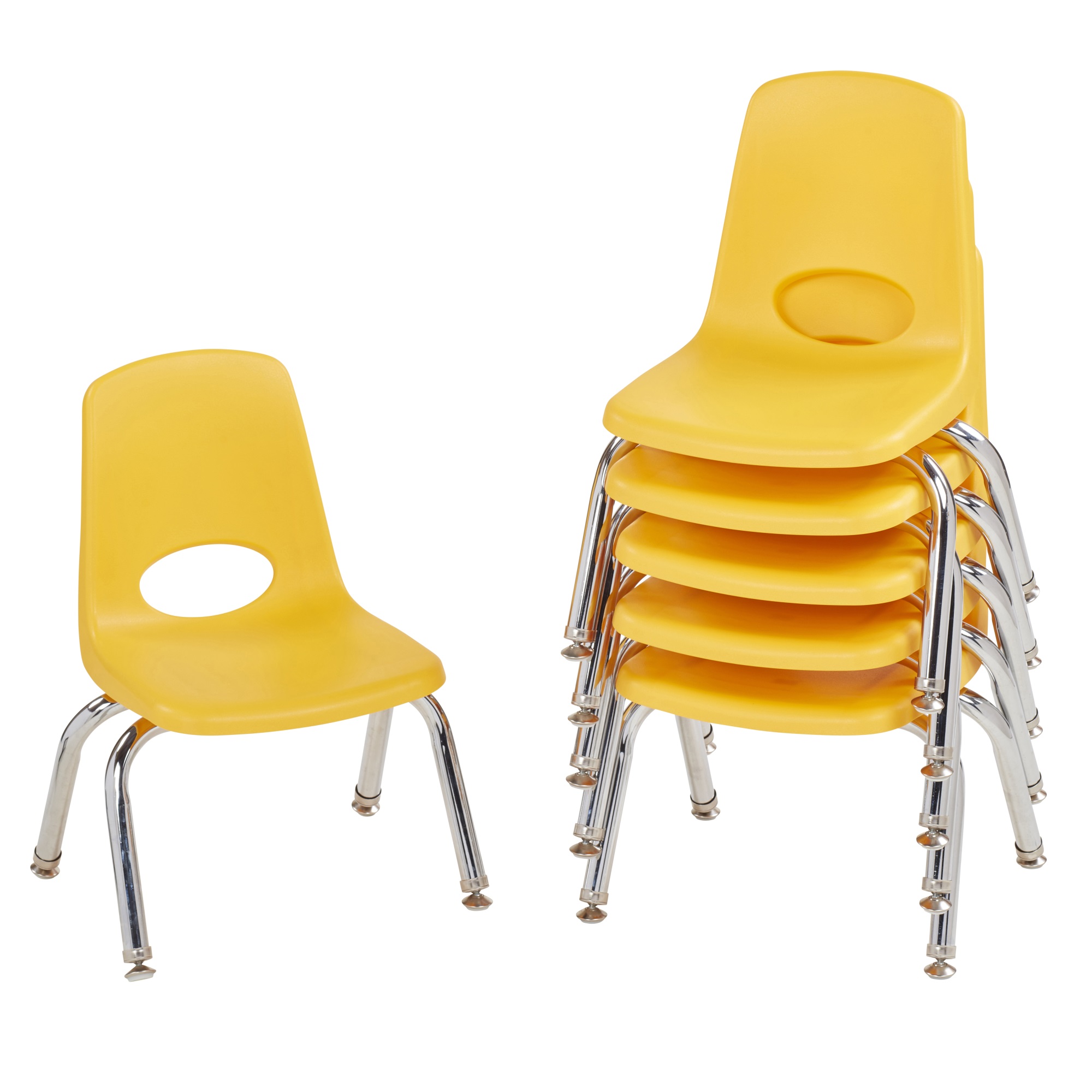 10in Stack Chair Swivel Glide, 6-Pack - Yellow - Walmart.com - Walmart.com