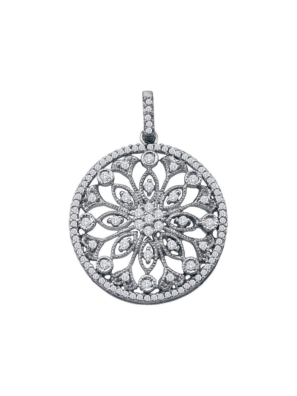 Jewels By Lux - Jewels By Lux 10kt White Gold Womens Round Diamond ...