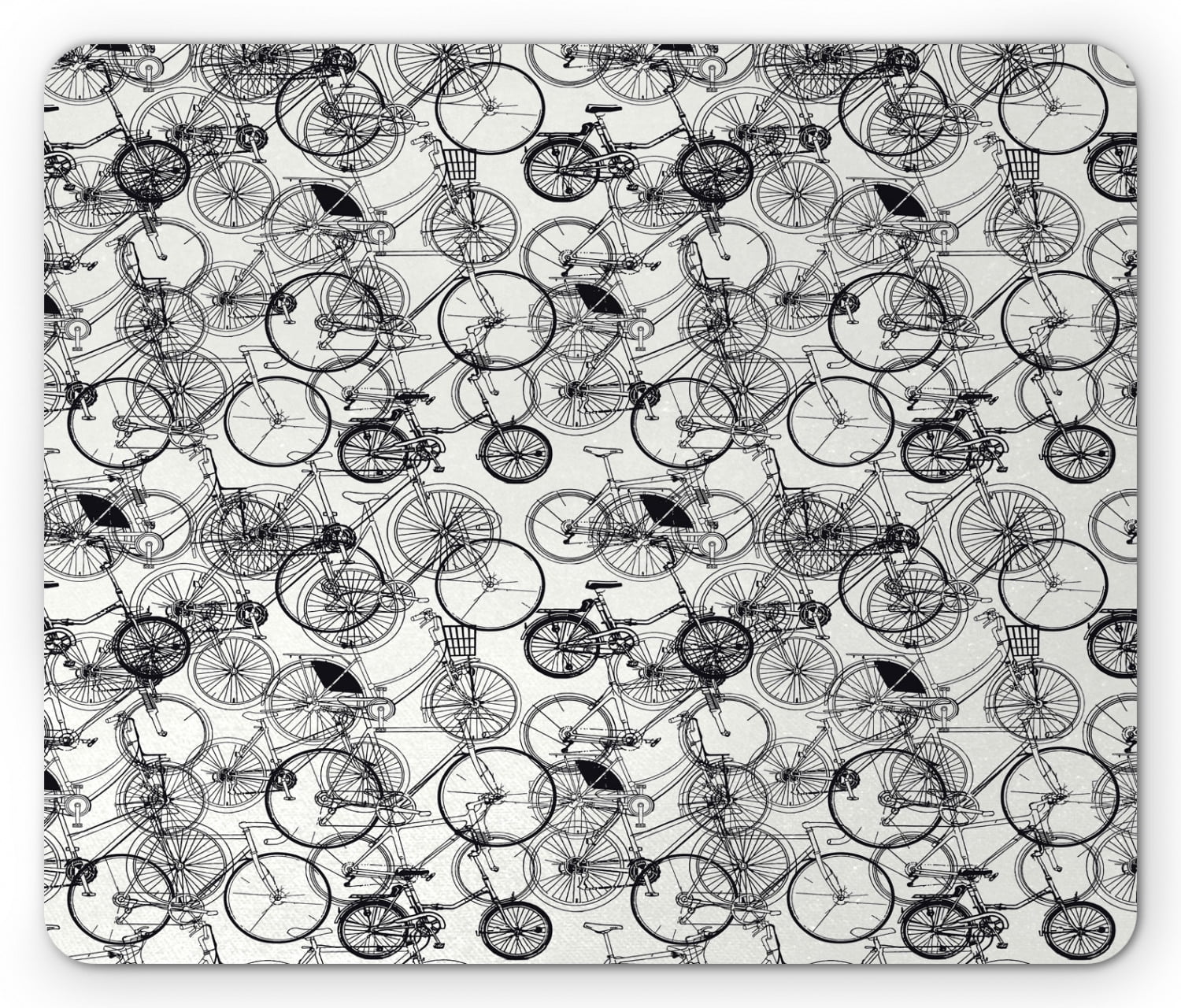 Sketchy Mouse Pad, Vintage Retro Bicycle Bike Hand Drawn Vector ...