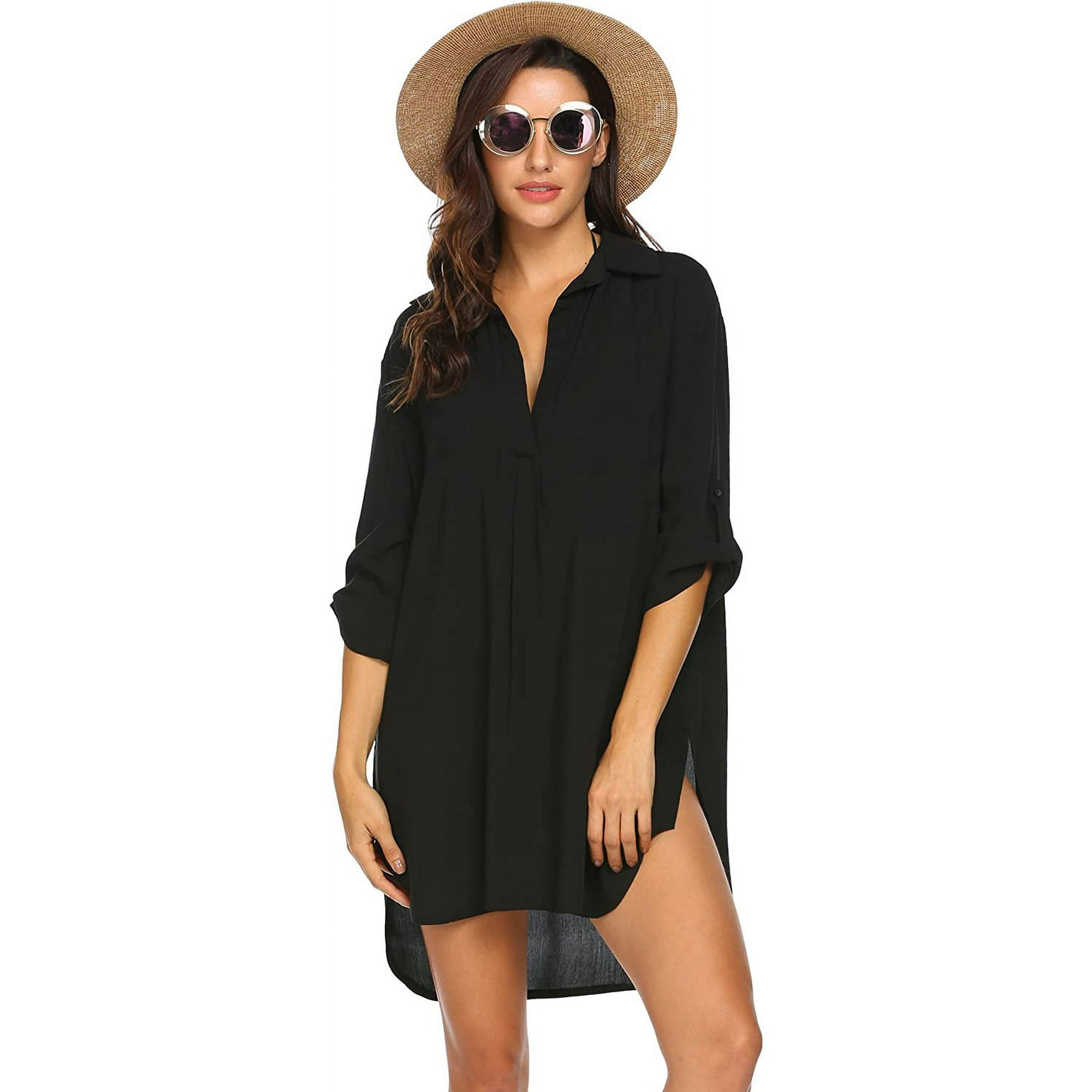 Click here for Hesignd Womens Swimsuit Beach Cover Up Shirt Bikin... prices