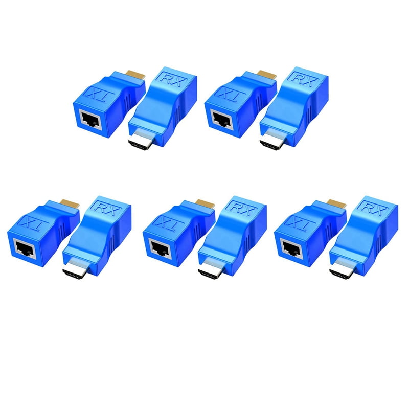 Extensor de 10 Paquetes, Repetidor Convertidor una RJ45 Sobre Cat 5E ...