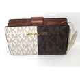 Michael Kors Women's Jet Set Travel Medium Bifold Two-Tone Logo Snap ...