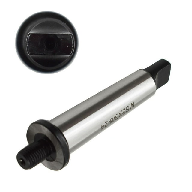 Threaded Drill Chuck Arbor 2MT to 3/8 inch-24 Hardened Morse Taper MT2 ...