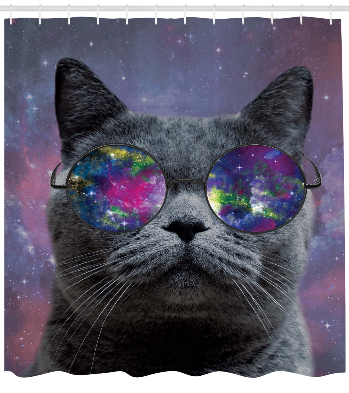 Cat With Glasses Galaxy