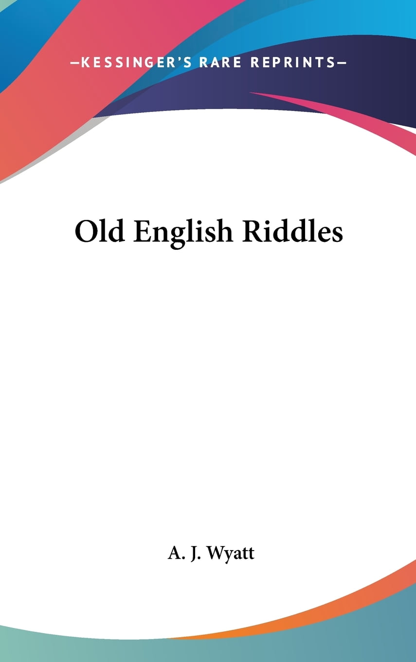 Old English Riddles (Hardcover) - Walmart.com