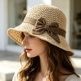 duwiikab Straw Hat Hand-Knitted Natural Straw Wide Brim UV Protection ...
