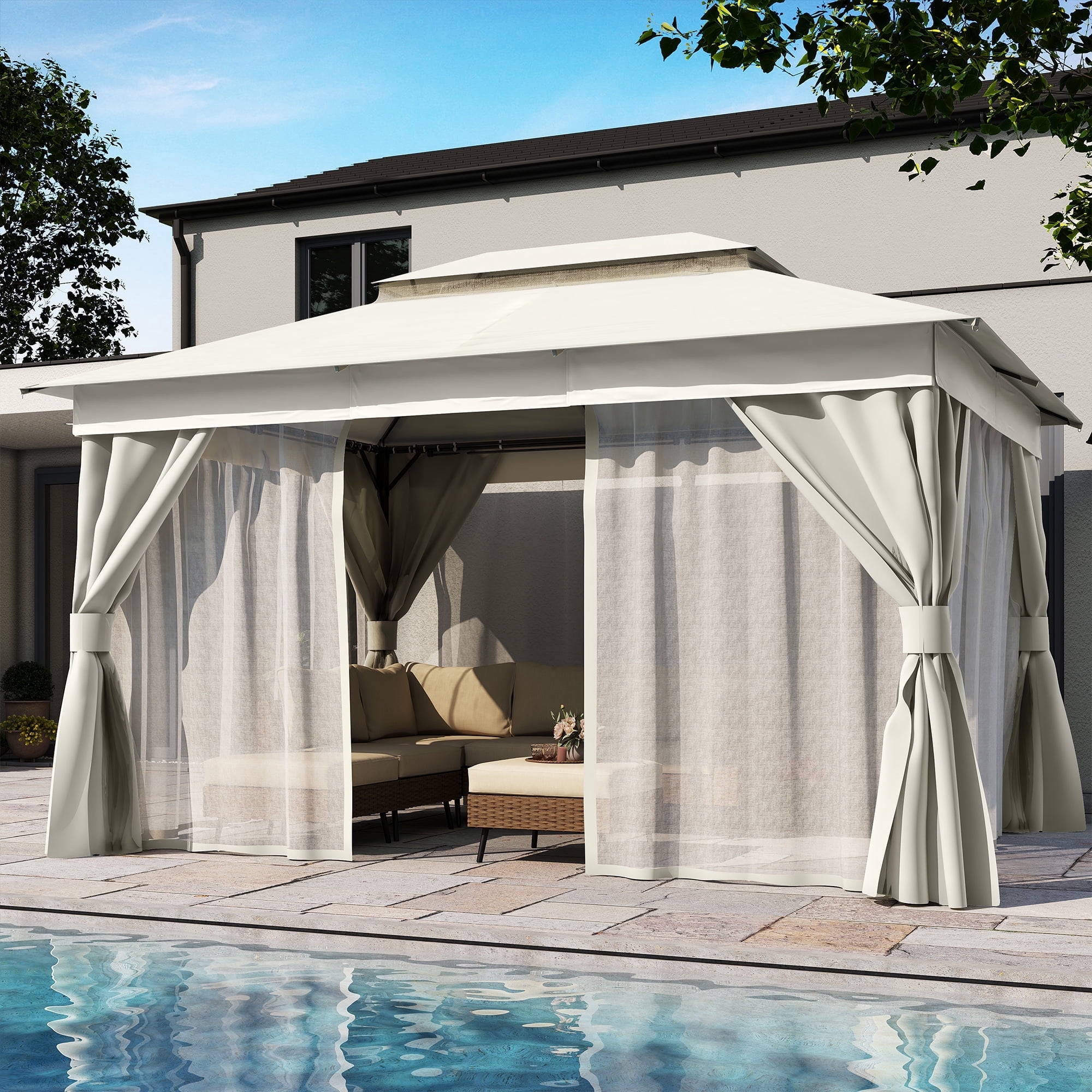 Click here for Lausaint Home 10x13 Outdoor Patio Gazebo  Heavy Du... prices