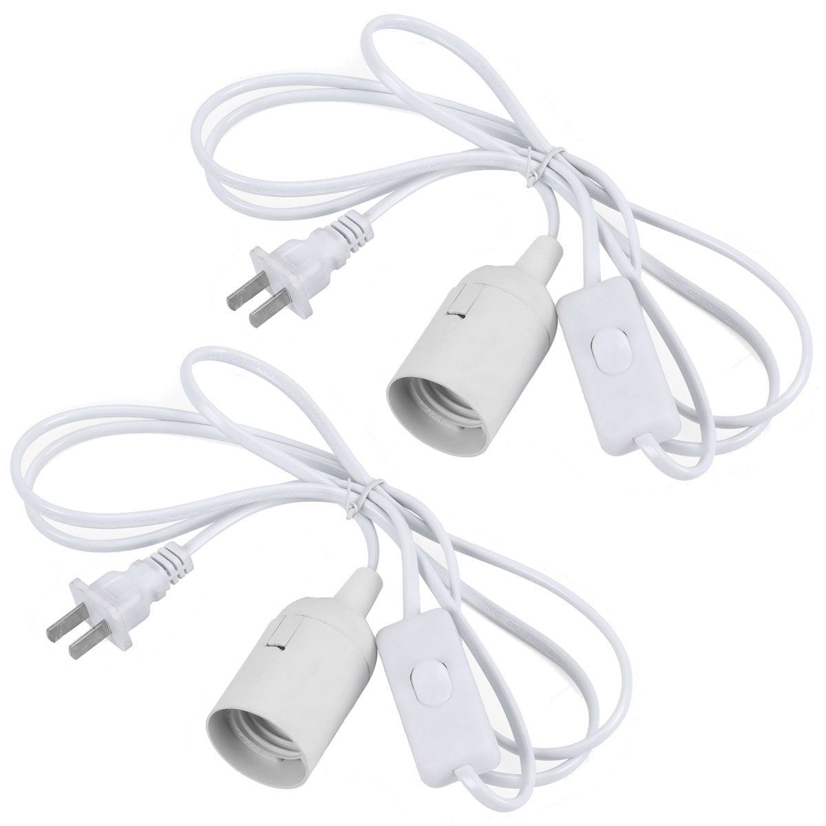 Deago E26/E27 LED Light Socket 5.9FT extension cord with On/Off switch ...