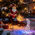 HIBIBUD 2026 New Christmas Santa Solar Kettle Lights Garden Lawn ...