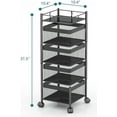 Simpli Furnished LLC 4-Tier Rotating Square Storage Shelf, Multipurpose ...