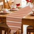 Burnt Orange Stripes Table Runner Linen Burlap Table Runner 72 Inches ...