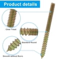 20 Pcs 1/4-20 x 3 Hanger Bolts, Double Head Screws Self Drilling Wood ...