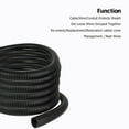 5/16"Split Wire Loom Corrugated Conduit Manage Protect Conceal Cord ...