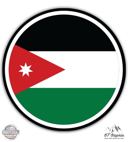 Jordan Flag - 3" Vinyl Sticker - For Car Laptop I-Pad Phone Helmet Hard ...
