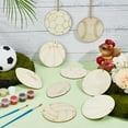 42Pcs 6 Styles Sports Theme Wooden Cutouts 2mm Thick Football BaseBall ...