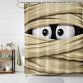 Bathroom Shower Curtain Halloween Scary Ghost Eyes Waterproof Shower ...