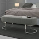 Contemporary Velvet Bench - Walmart.com