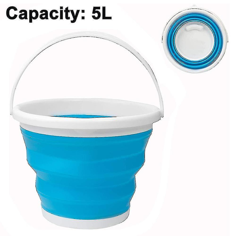 Collapsible Bucket With Handle, Portable Folding Buckets Compatible ...