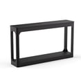 Black Particle Board+MDF Console Table - 55.10 in L x 11.80 in W x 31. ...
