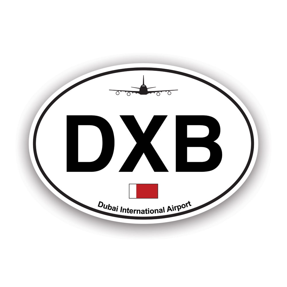 Dubai Airport Euro Oval Sticker Decal - Self Adhesive Vinyl ...