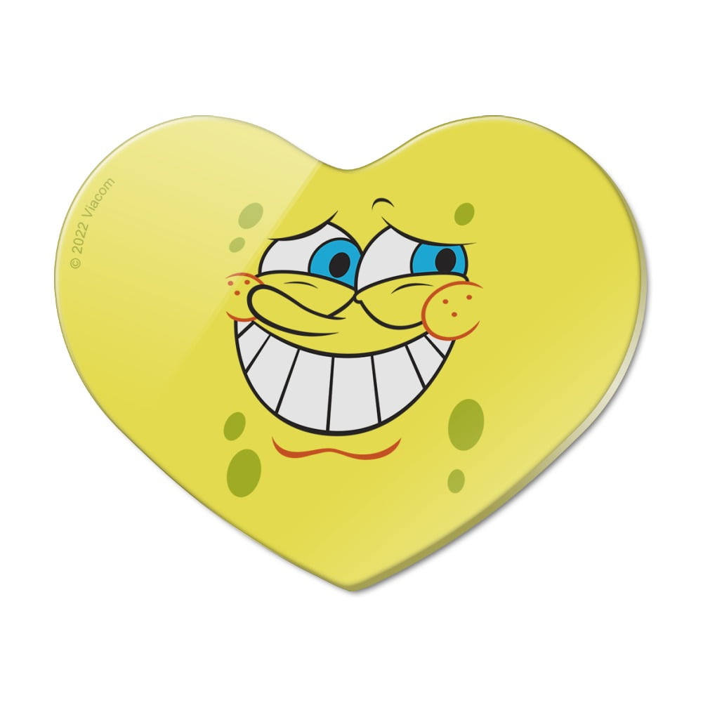 SpongeBob Guilty Face Heart Acrylic Fridge Refrigerator Magnet ...