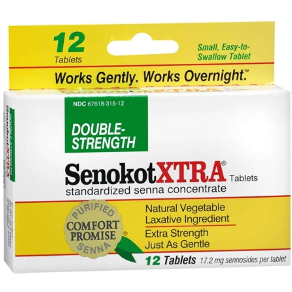 Senokot XTRA Tablets 12 Tablets (Pack of 6) - Walmart.com - Walmart.com